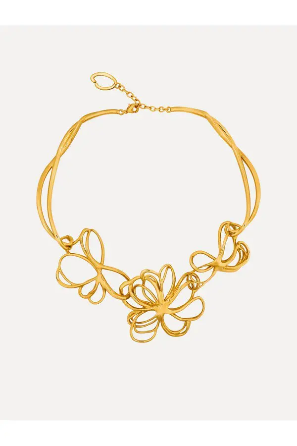 Oscar De La Renta Threaded Necklace - Floral