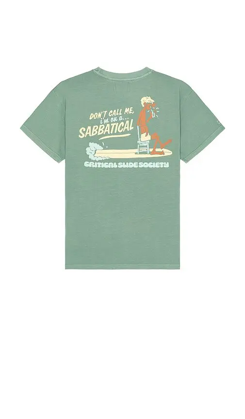 CRITICAL SLIDE Sabbatical Tee In Green - Deep Green
