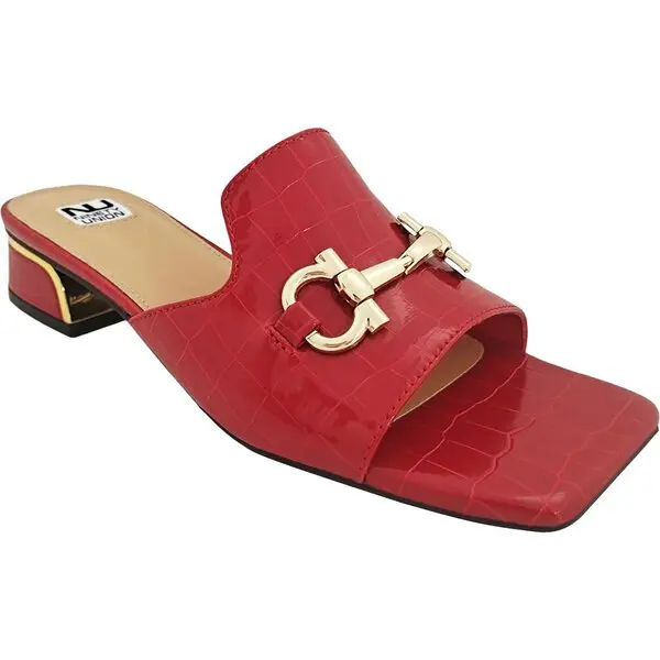 NINETY UNION Square Toe Slides - Red