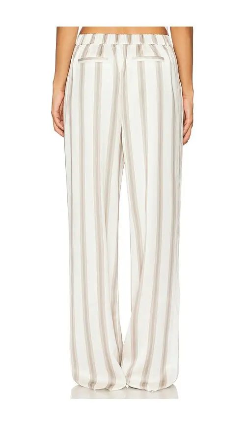 SEROYA Marlowe Satin Pant - Sand & Eggshell