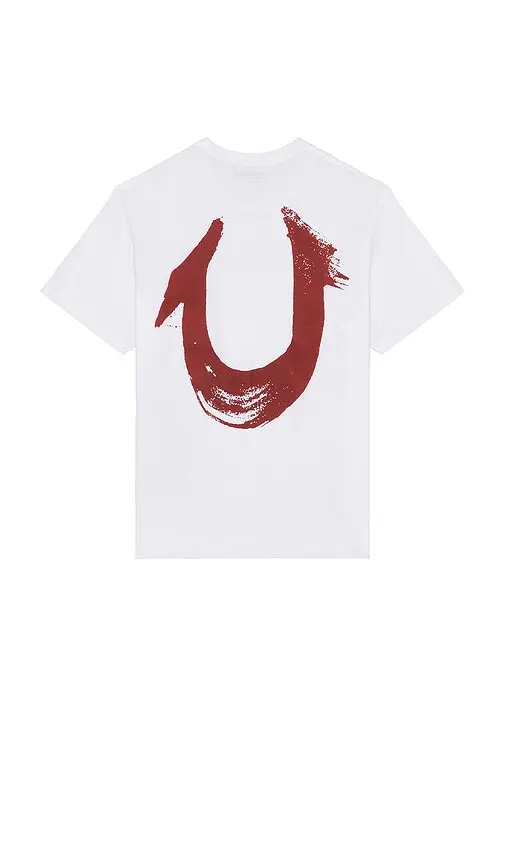 True Religion Logo Tee In White