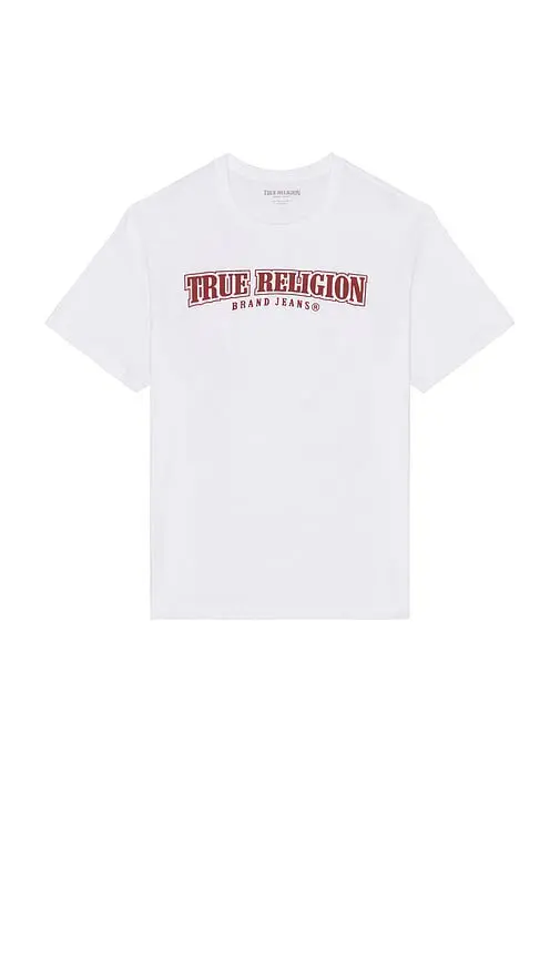 True Religion Logo Tee In White