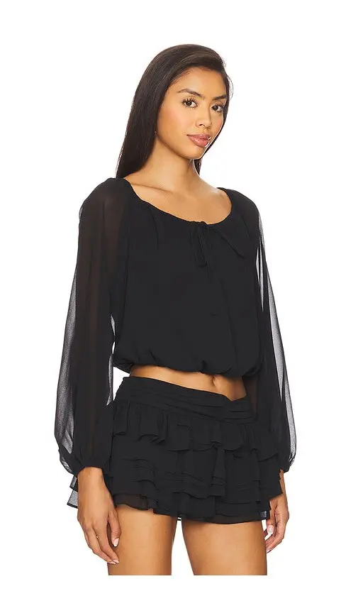 Amanda Uprichard Dallas Cropped Top - Black