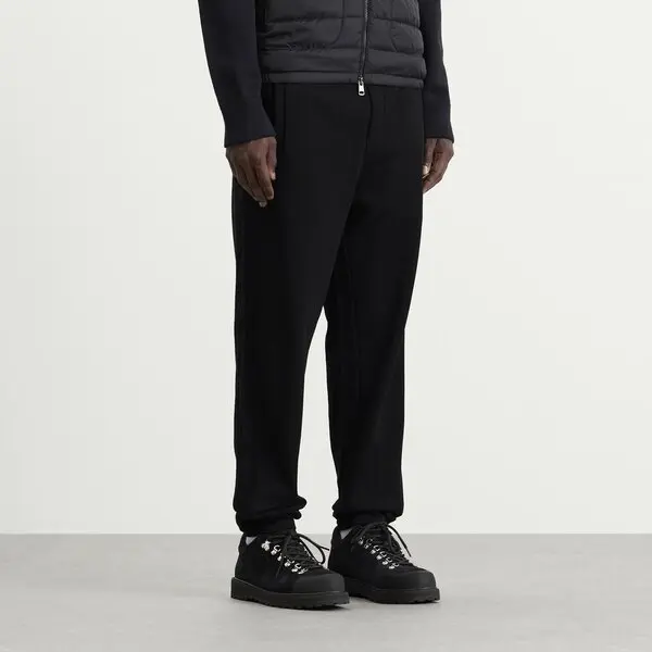 Moncler Cotton Fleece Sweatpants - Black