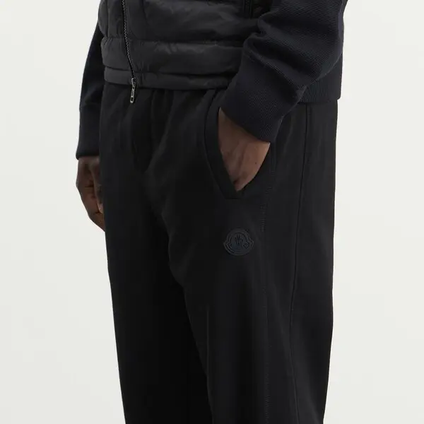 Moncler Cotton Fleece Sweatpants - Black