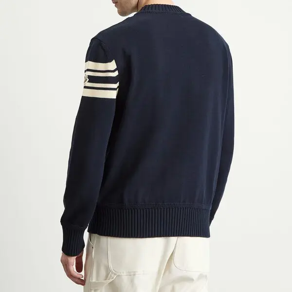 Moncler Logo Crew Neck Cotton Knitwear