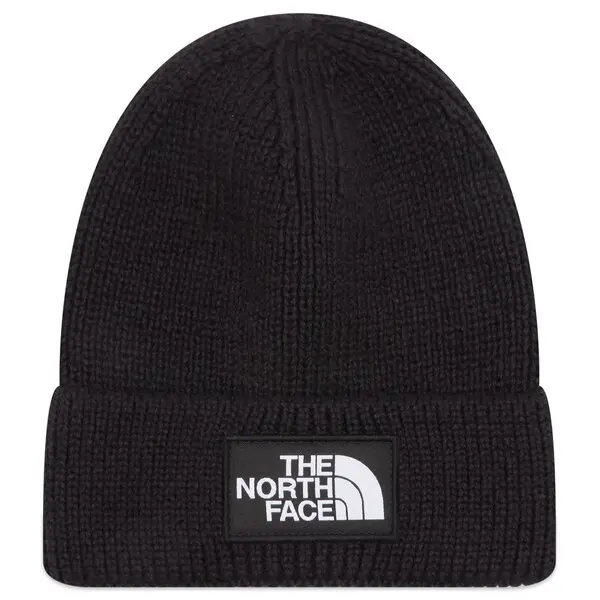 The North Face Logo Box Cuffed Beanie - Tnf Black