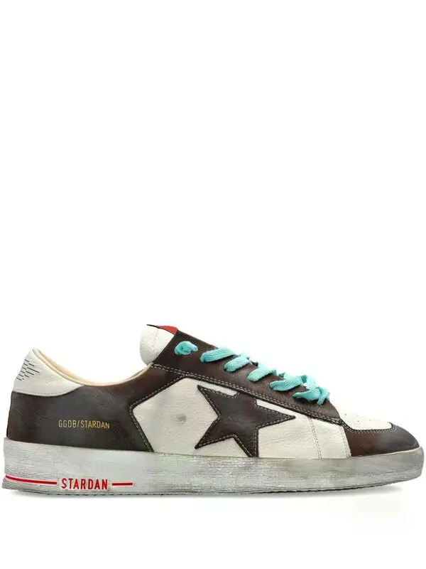 GOLDEN GOOSE Leather Sneakers With Star Detail - Neutrals
