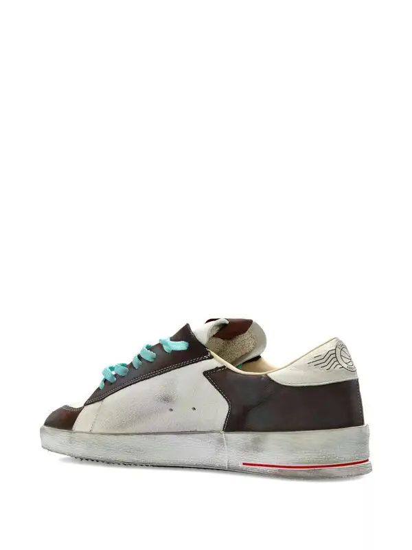 GOLDEN GOOSE Leather Sneakers With Star Detail - Neutrals