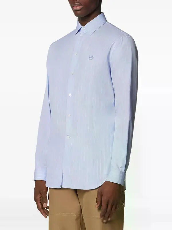 Versace Medusa-embroidered Shirt - Blue
