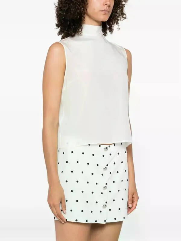MAZZARELLI Sleeveless Mock-neck Top