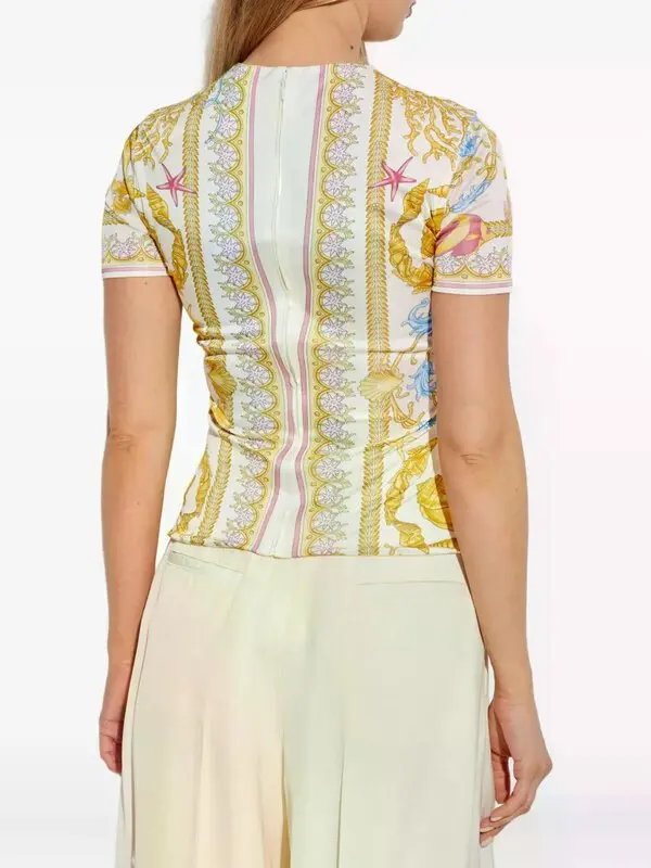 Versace Safety-pin Twisted Top - White