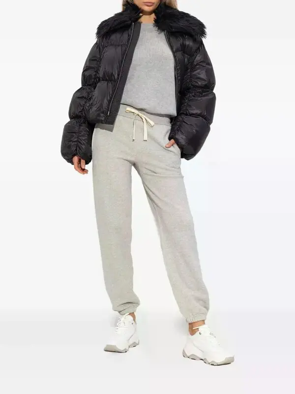 JIL SANDER Quilted Jacket With Removable Faux-fur Collar - Black