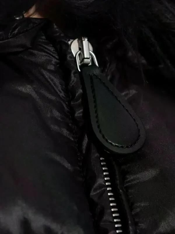 JIL SANDER Quilted Jacket With Removable Faux-fur Collar - Black