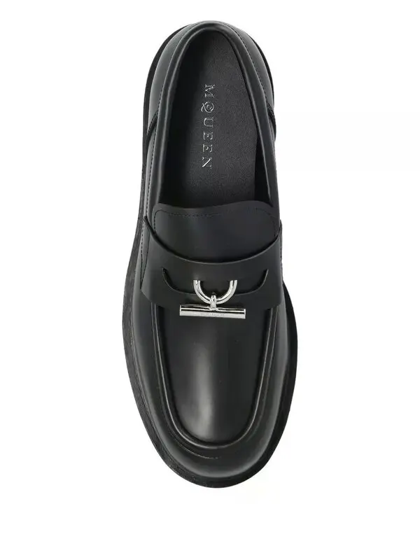 Alexander McQueen Leather Platform Loafers