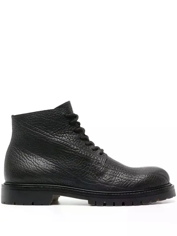 Officine Creative Grained Leather Ankle Boots