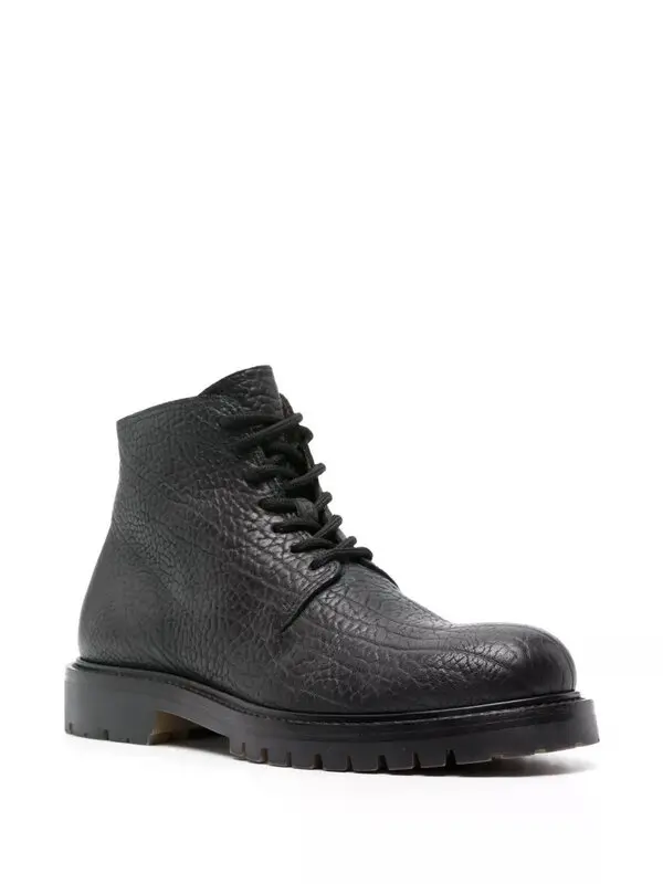 Officine Creative Grained Leather Ankle Boots