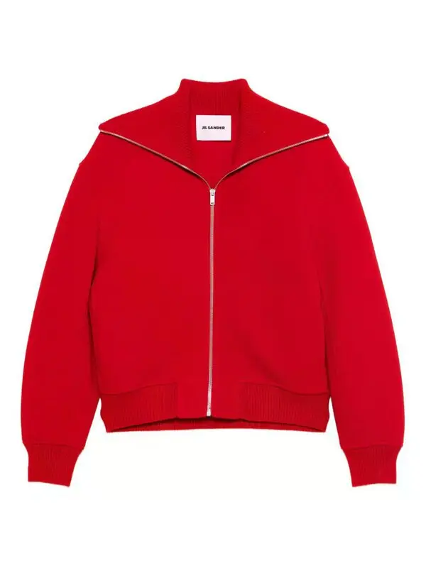 JIL SANDER High-neck Zip-up Jacket - Red