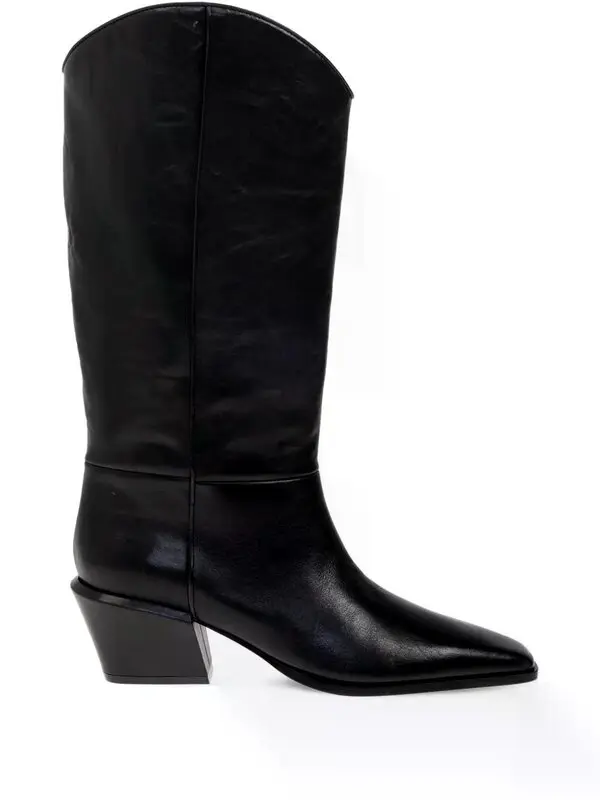 Paris Texas 50mm Bettina Leather Pointed-toe Boots - Black