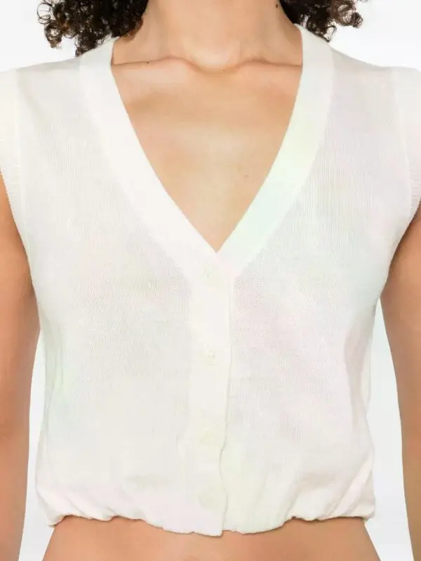 R13 V-neck Cropped Vest