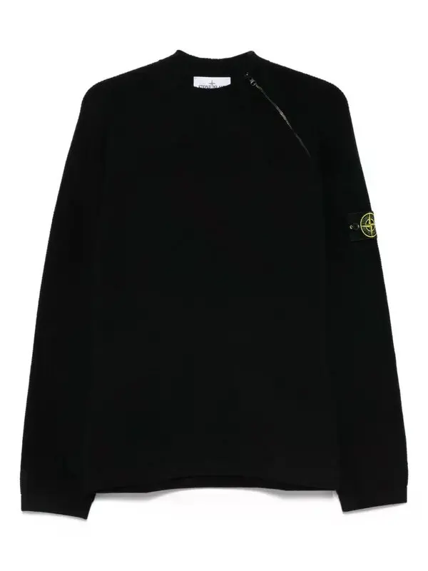 Stone Island Side-zip Logo-patch Jumper