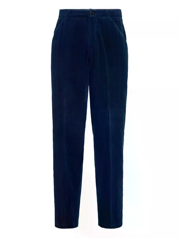 Brunello Cucinelli Pleated Corduroy Trousers - Blue