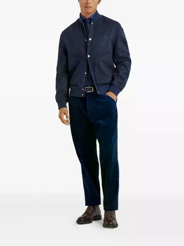 Brunello Cucinelli Pleated Corduroy Trousers - Blue
