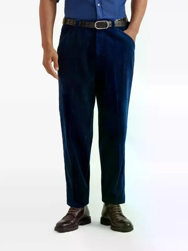 Brunello Cucinelli Pleated Corduroy Trousers - Blue