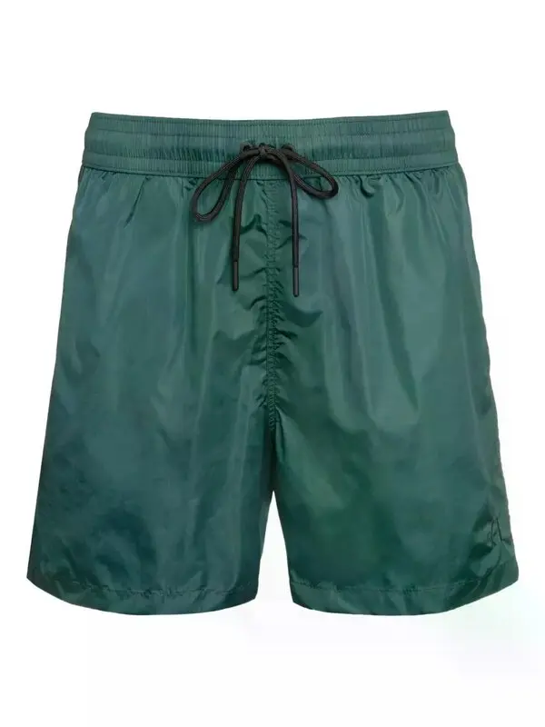 THE (ALPHABET) Drawstring-waist Swim Shorts - Green