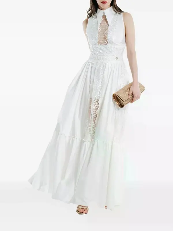 mermaid lace tulle wedding dress Beaded Lace Boho Mermaid Wedding Dress with Deep Neckline and Sparkle 16 main image 0