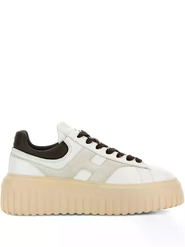 Hogan Platform Leather Trainers - White