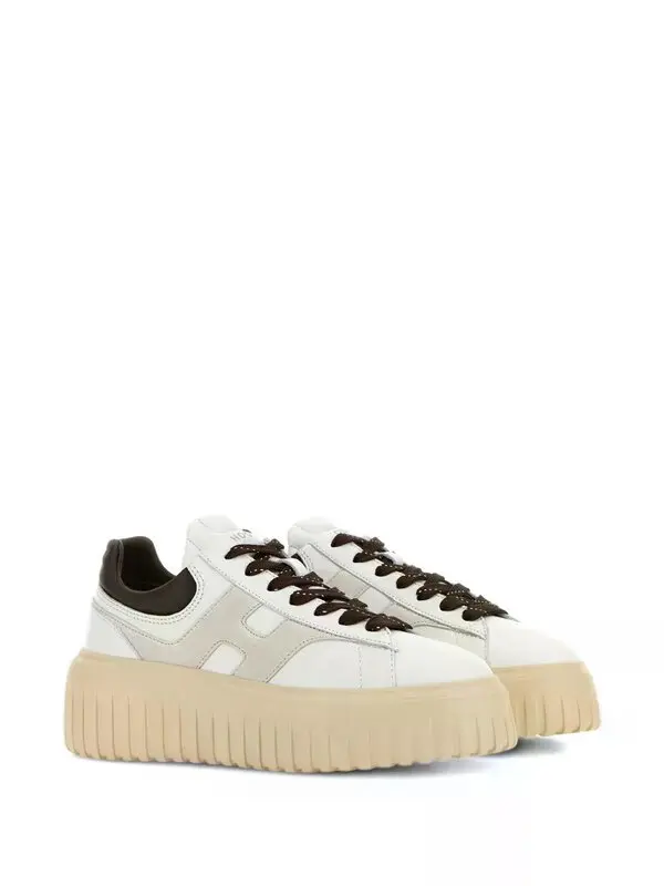 Hogan Platform Leather Trainers - White