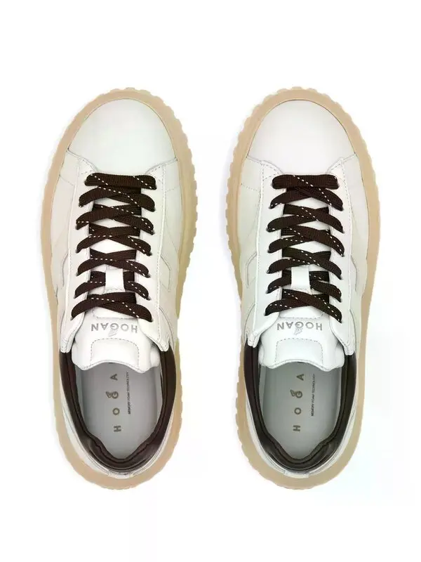 Hogan Platform Leather Trainers - White