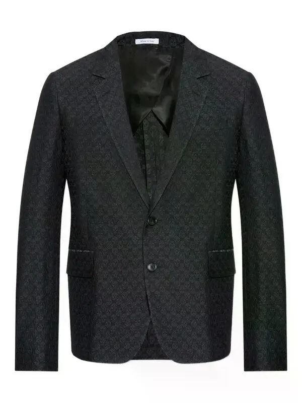 Alexander McQueen Skull-print Two-button Blazer