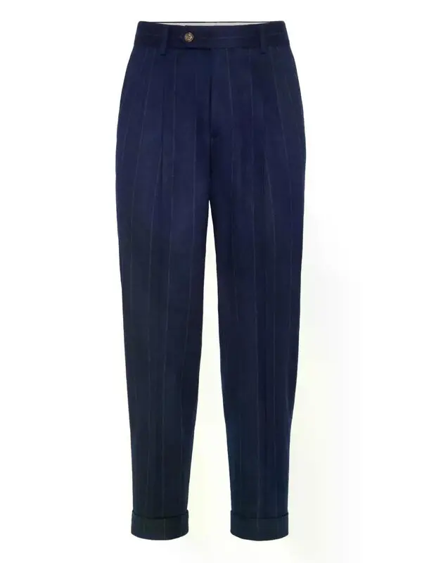 Brunello Cucinelli Pleated Wool-cashmere Blend Trousers