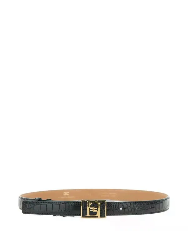 Elisabetta Franchi Leather Belt - Black