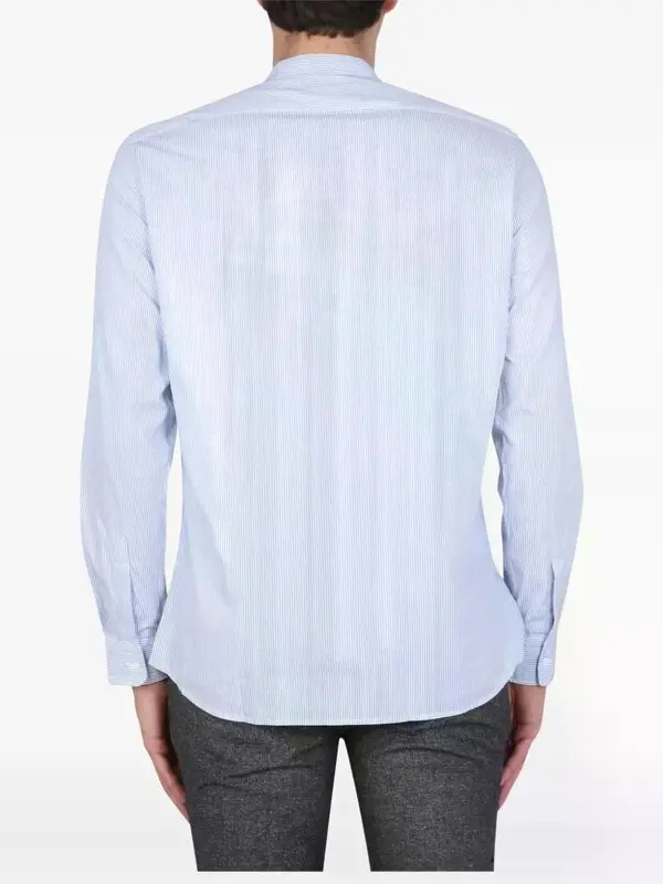 Aspesi Mandarin-collar Striped Shirt
