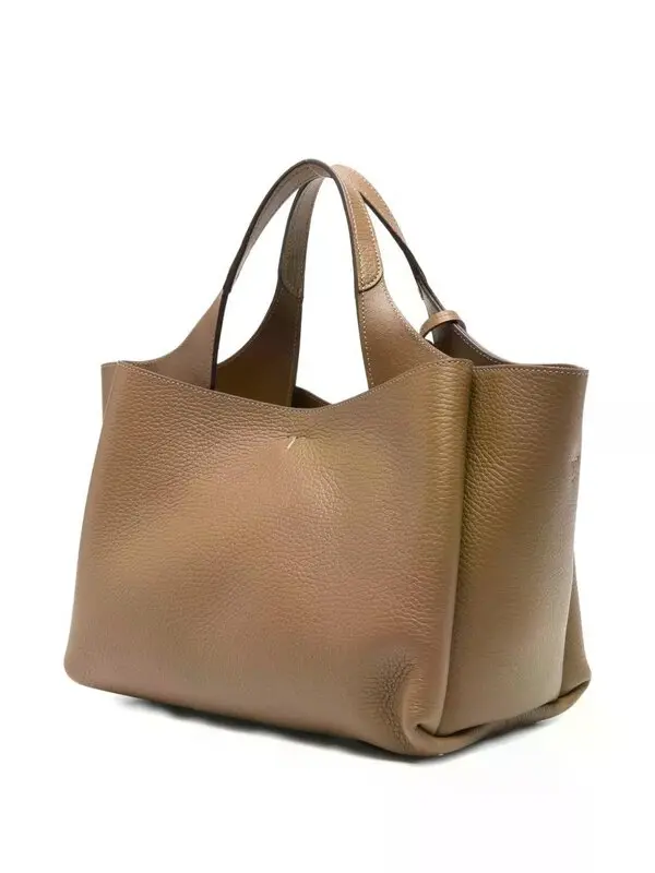 TOD'S Leather T-detail Tote Bag - Brown