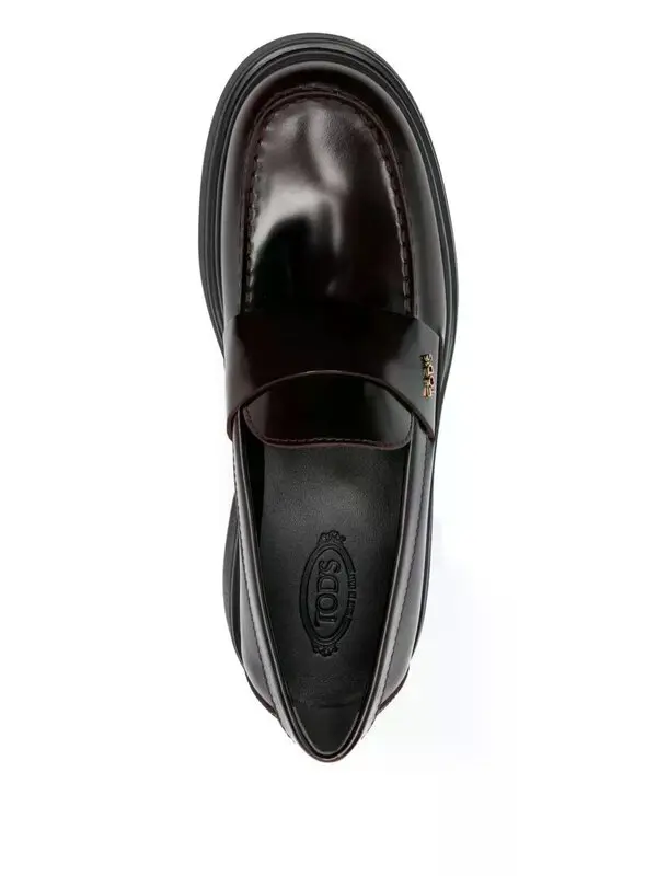 TOD'S Logo Plaque Chunky Sole Loafers