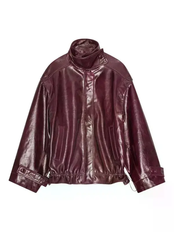 Remain Birger Christensen High-neck Leather Jacket