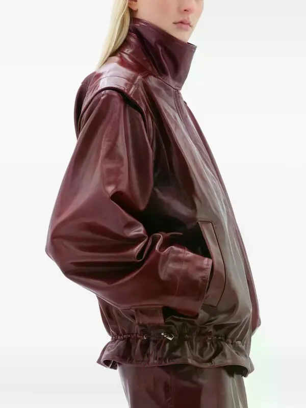 Remain Birger Christensen High-neck Leather Jacket