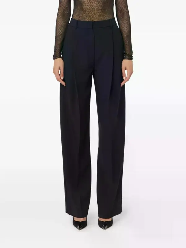 Elisabetta Franchi Pleated Crepe Trousers