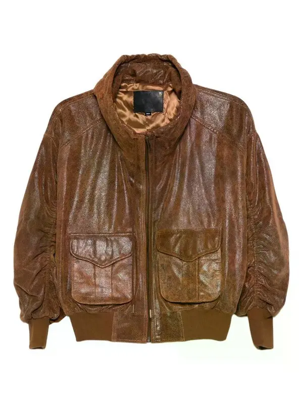 R13 Leather Bomber Jacket