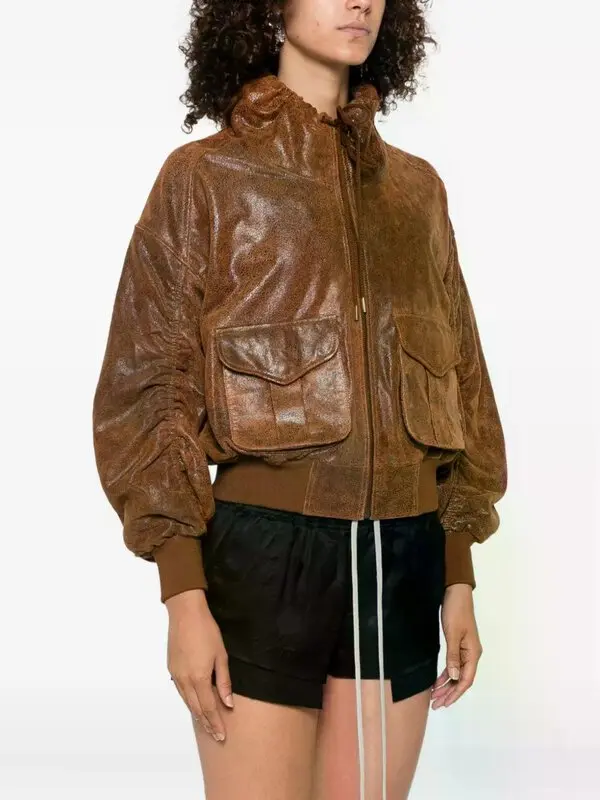 R13 Leather Bomber Jacket