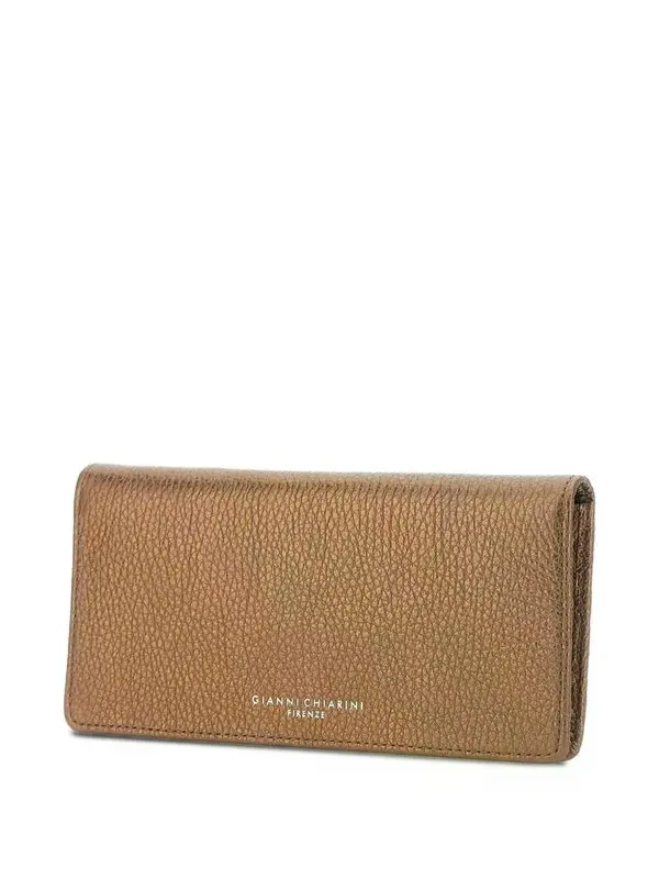 GIANNI CHIARINI Metallic-finish Leather Wallet
