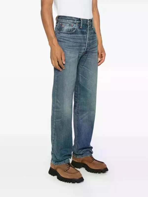 Ralph Lauren Logo-embroidered Straight-leg Jeans - Blue
