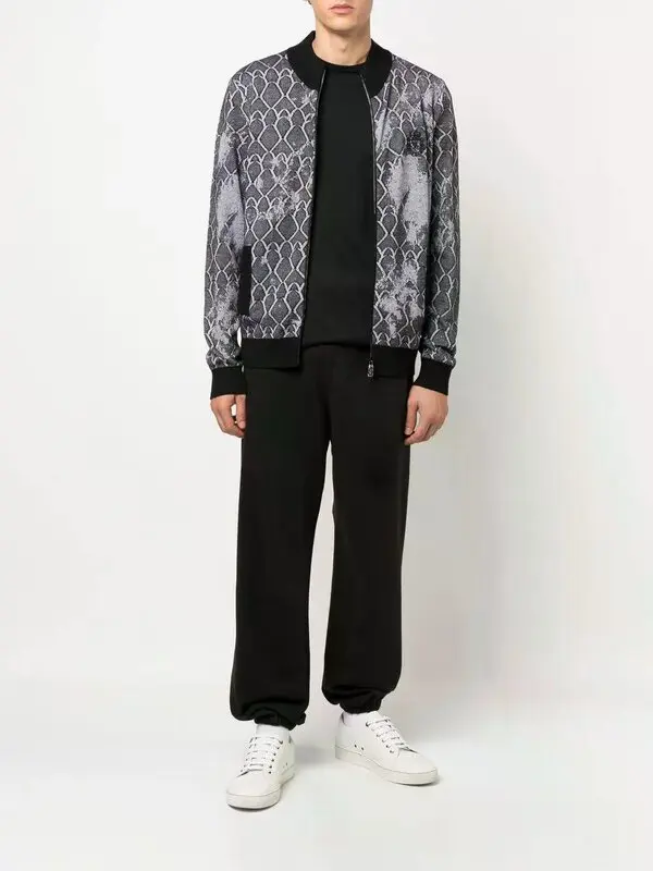 BILLIONAIRE Embroidered Logo-crest Bomber Jacket