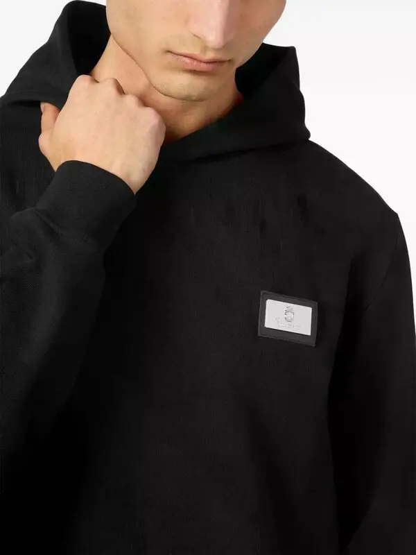 BILLIONAIRE Logo-plaque Cotton Hoodie