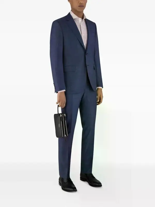 Canali Two-button Flap-pocket Suit - Blue