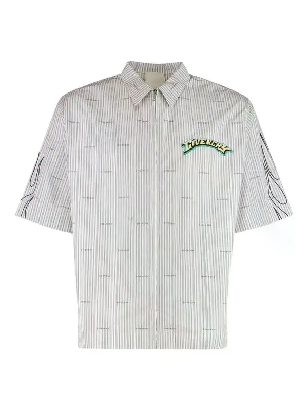 Givenchy Flame-print Striped Shirt